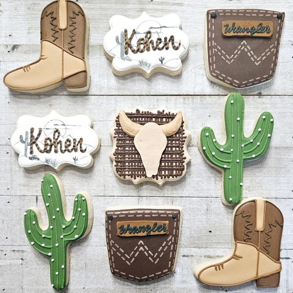 Western Theme Cookies - Etsy