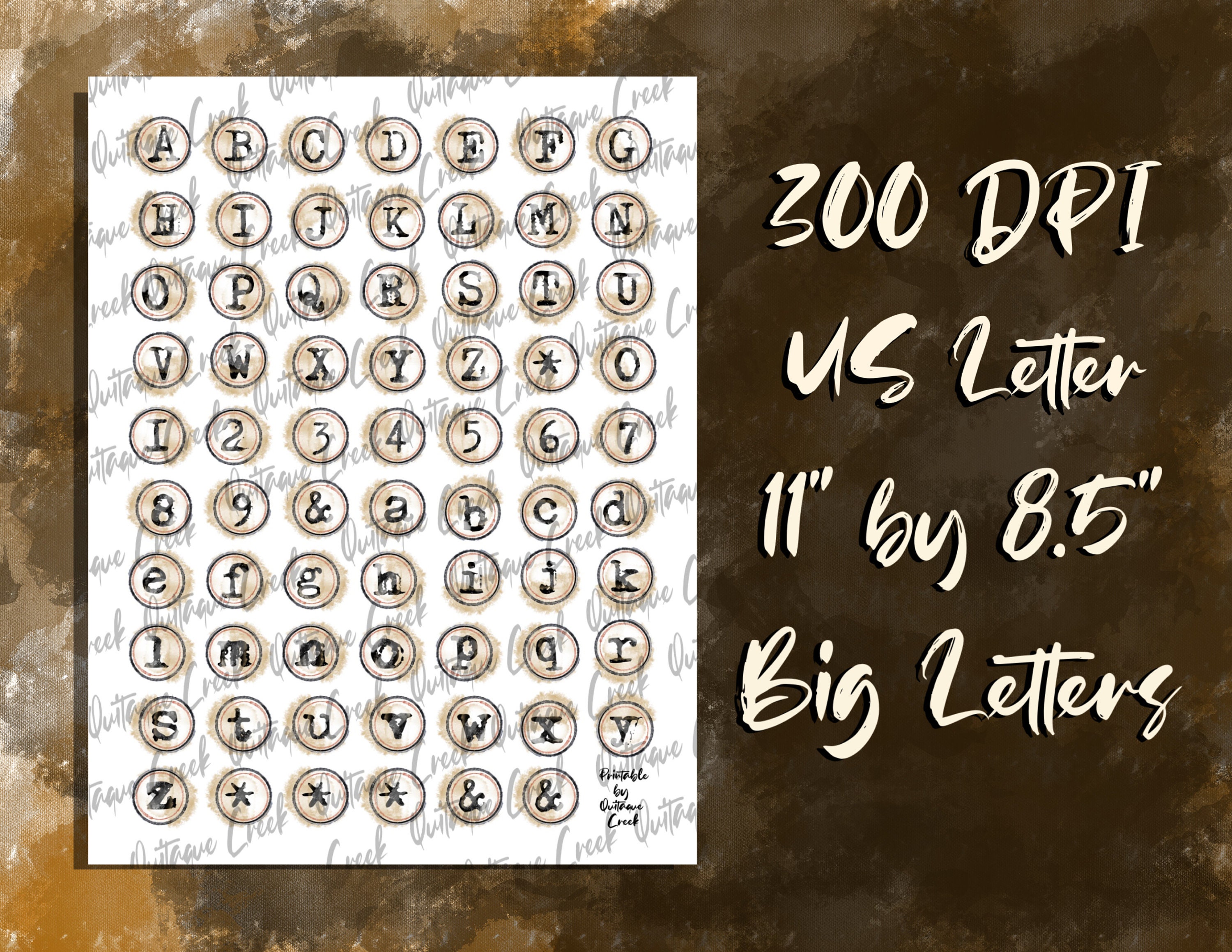 Typewriter Keys Printable Collage Sheet | Etsy