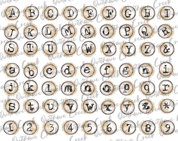 Typewriter Keys Numbers