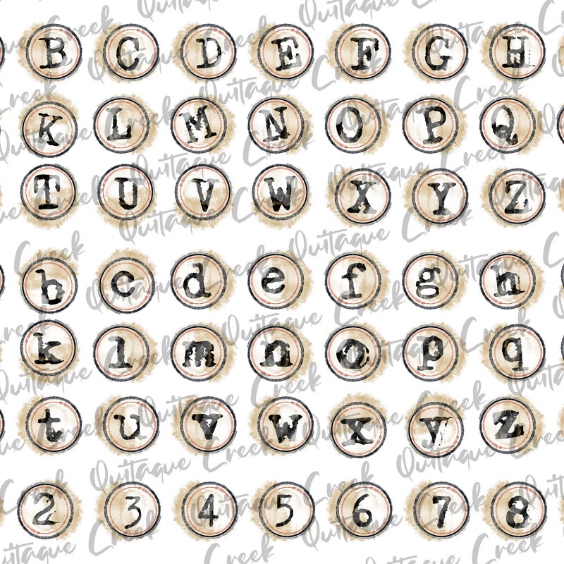 Typewriter Numbers - Etsy