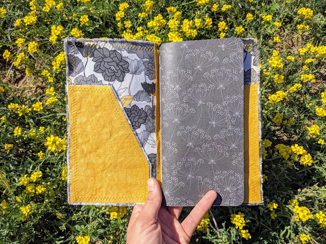 Yellow & Black Traveler's Notebook Cover With Insert - Etsy
