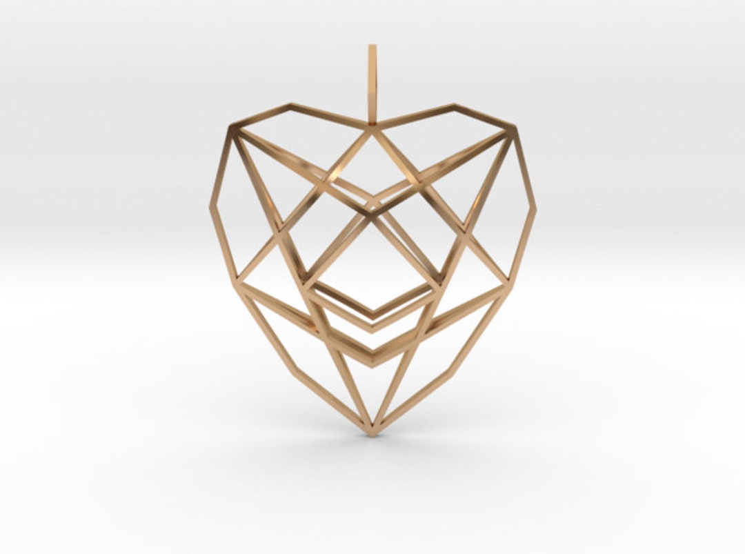 Crystalline Heart Matrix double Domed - Etsy