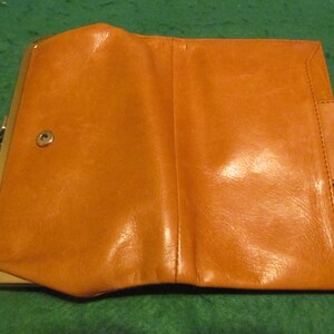 HOBO the Original ALICE Tan Leather Silver Frame Snap Flap & Kiss Lock ...