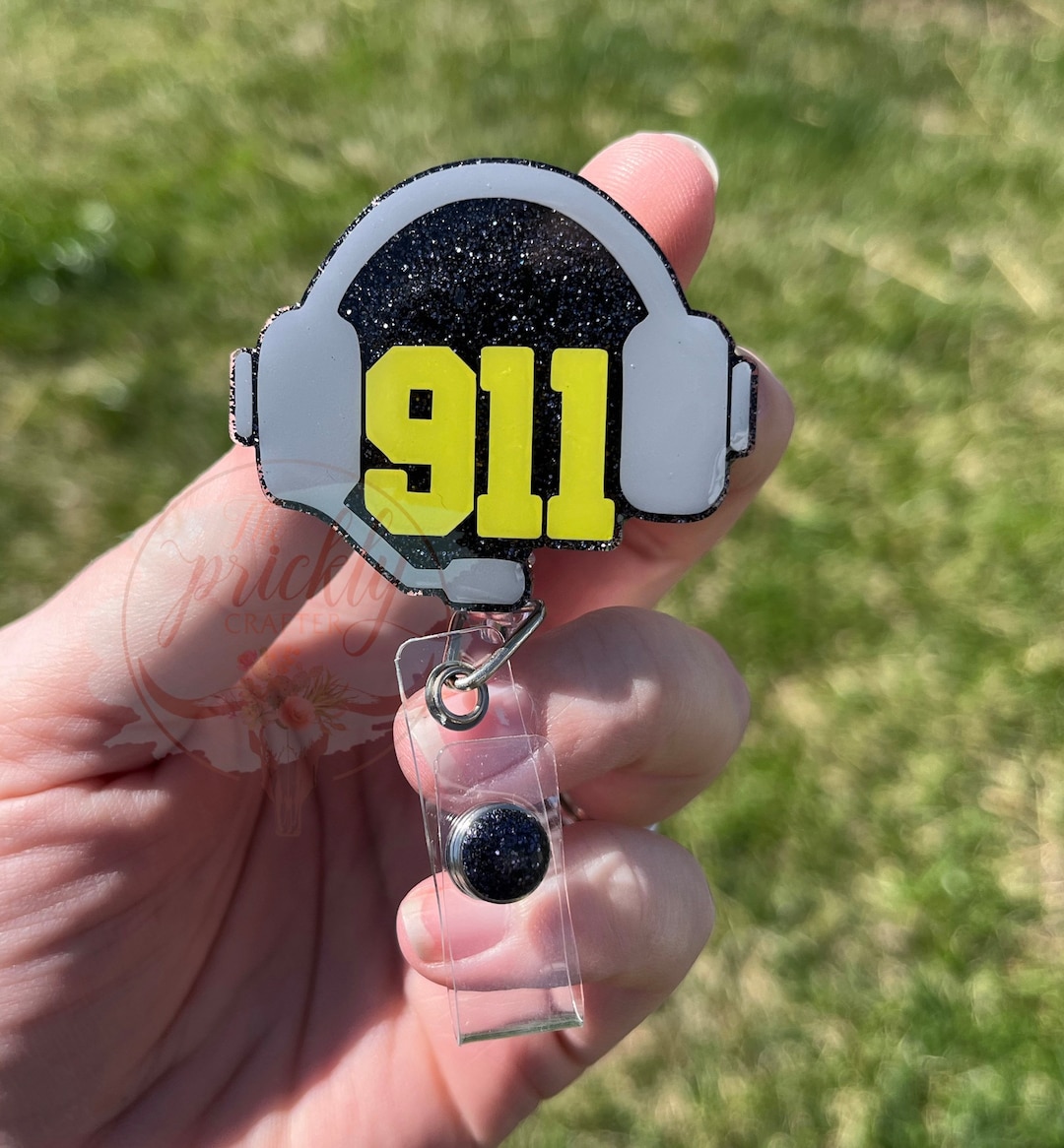 911 Dispatcher Badge Reel - Etsy