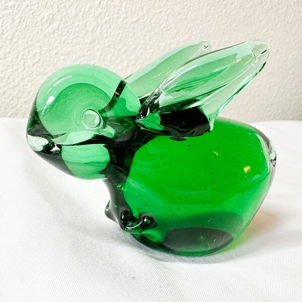 Vintage Glass Rabbit Figurine - Etsy