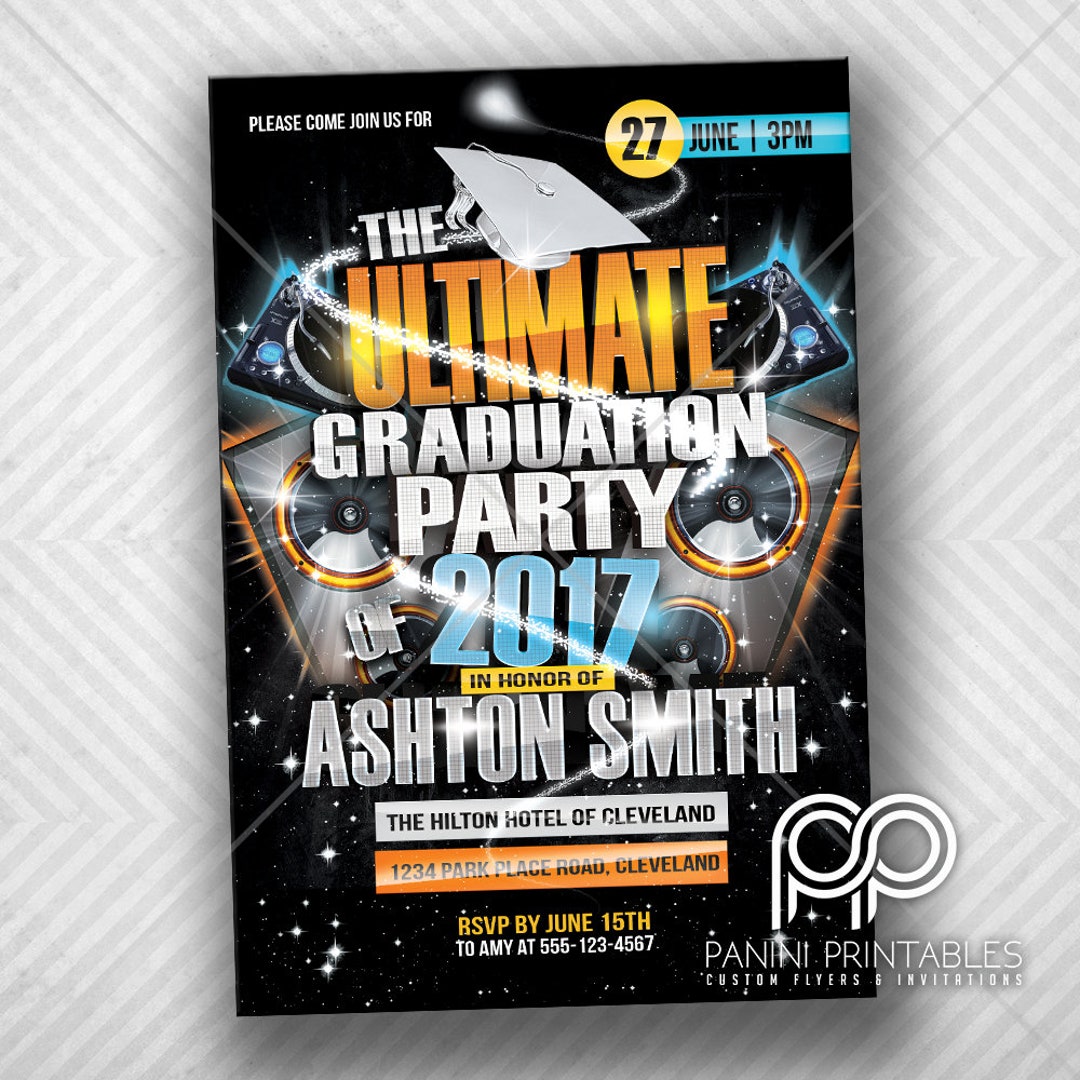 Graduation Invitation - Boys Graduation Invitation - Ultimate ...