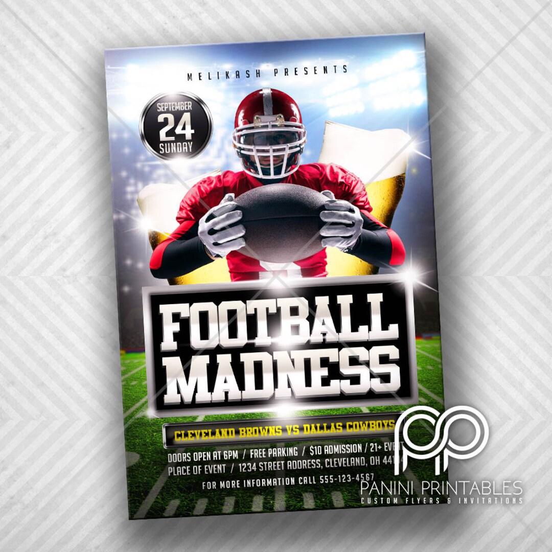 Football Invitation - Football Night - Super Bowl Invitation - Football ...