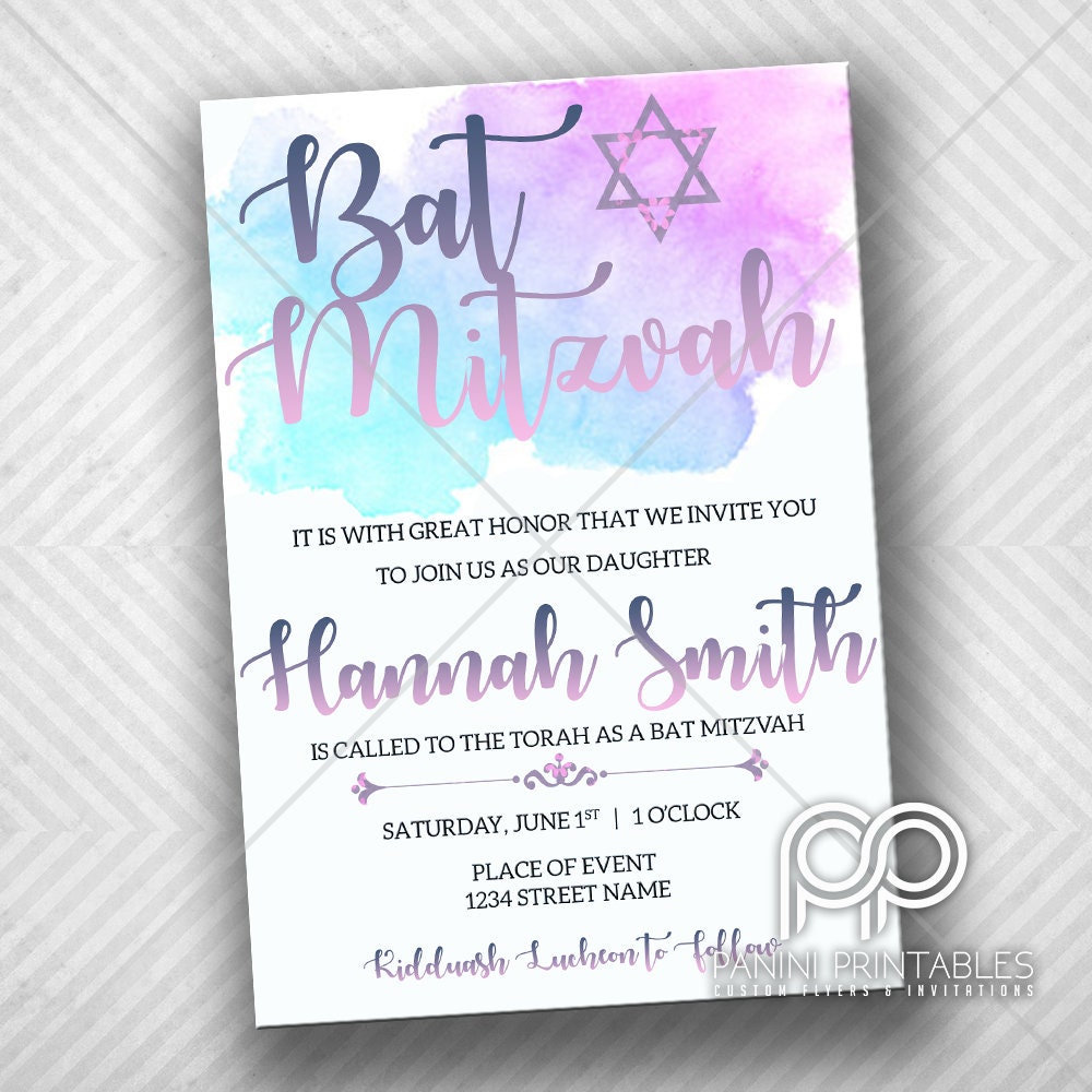 Bat Mitzvah Invitation - Etsy