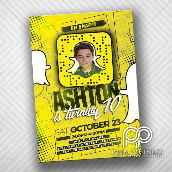 Snapchat Invitation - Etsy