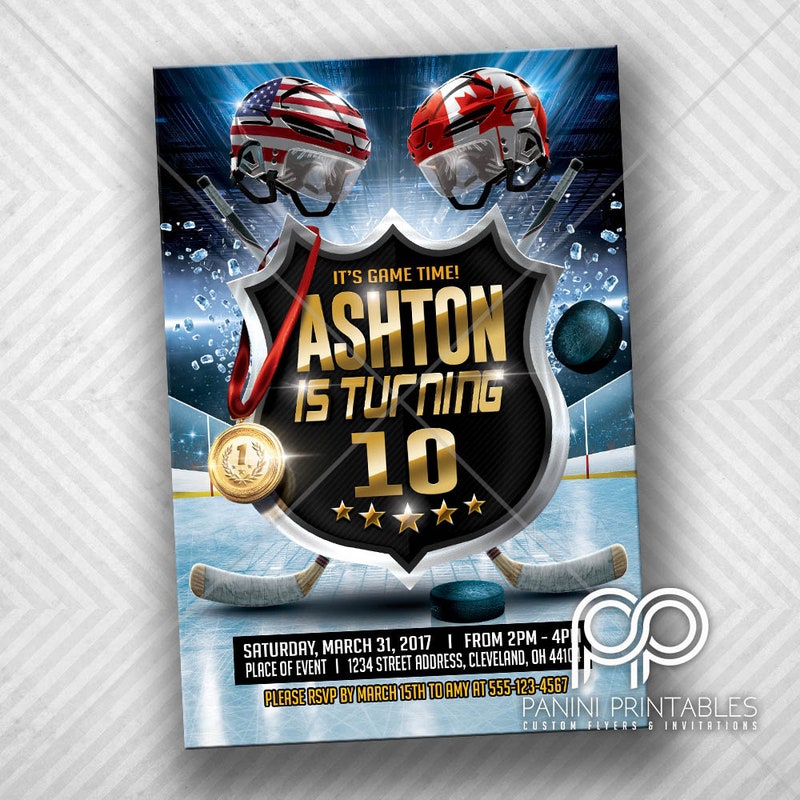 Hockey Invitations - Etsy