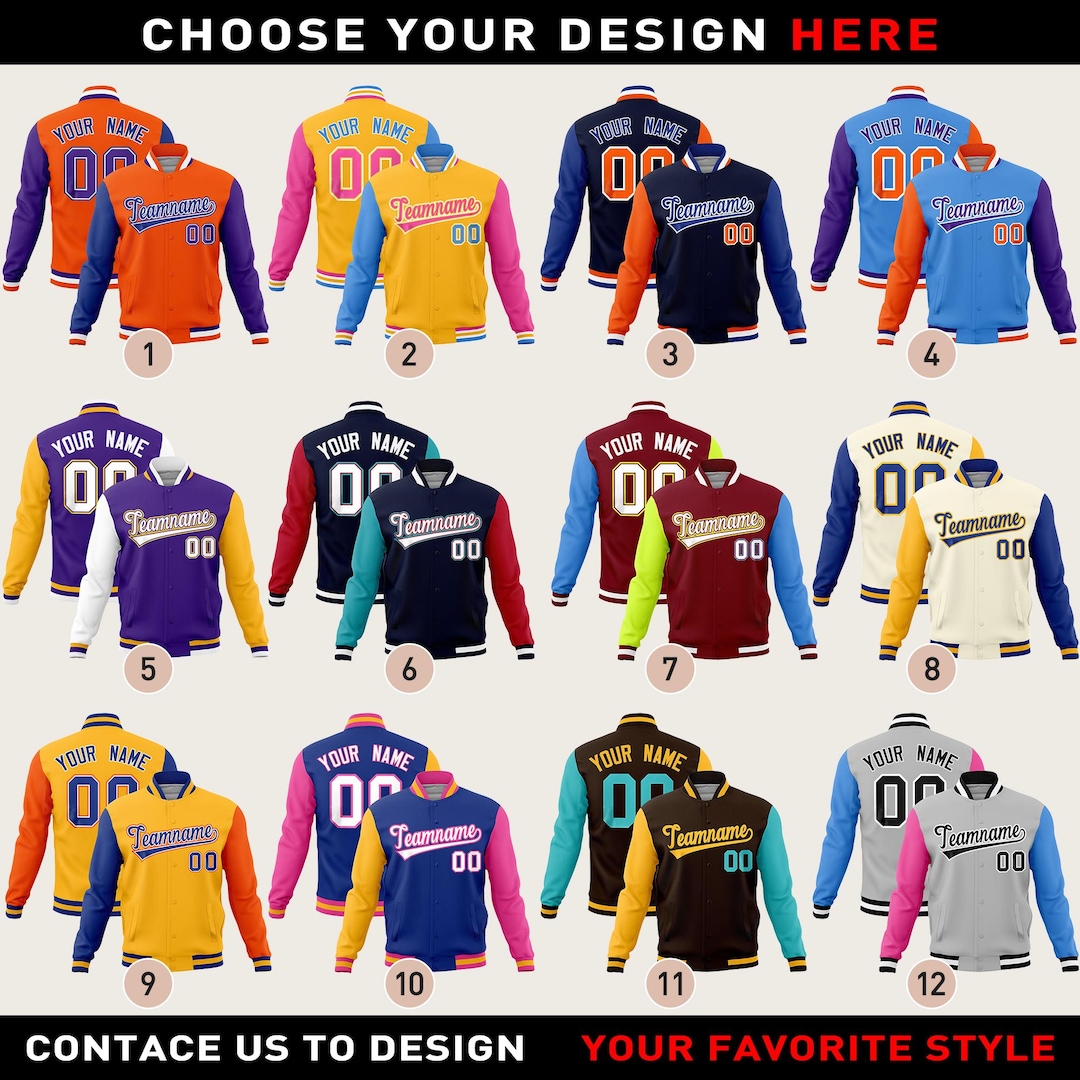 Custom Letterman Jacket,personalized Varsity Jacket Baseball Style ...