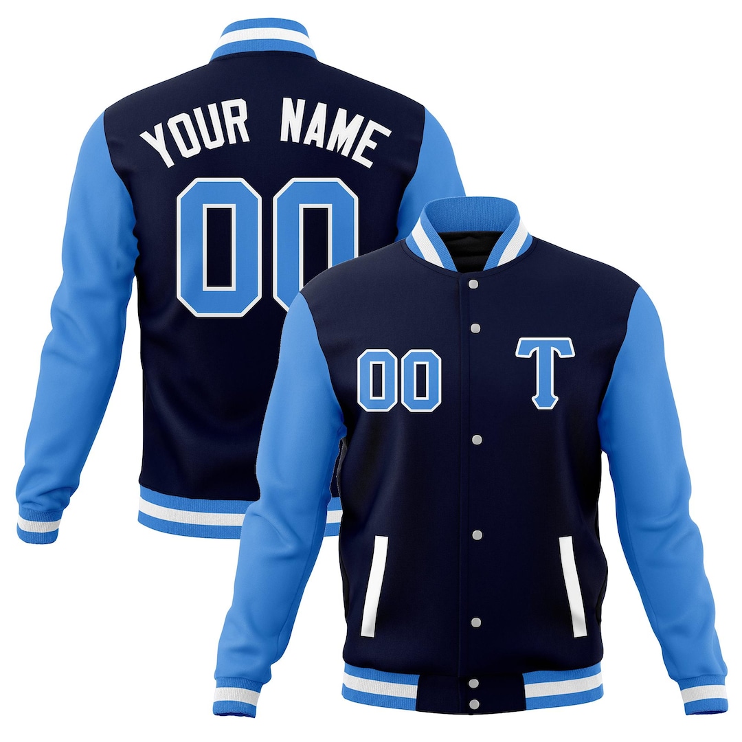 KXK Personalized Varsity Jacket: Custom Stitched Letterman Bomber - Etsy