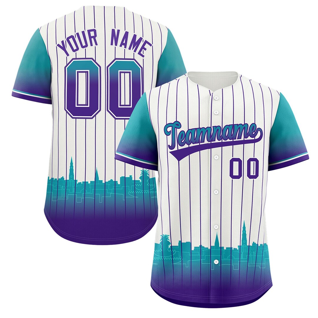 KXK Custom Baseball Jersey City Night Skyline Shirt Printing Apparel ...