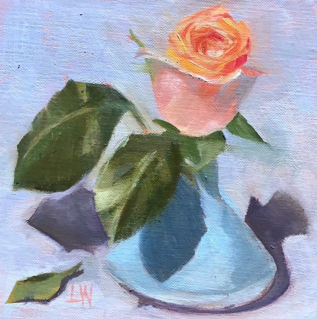 Original Small Still Life Oil Painting - “tiny” 6” X 6” X 1/8” Unframed ...