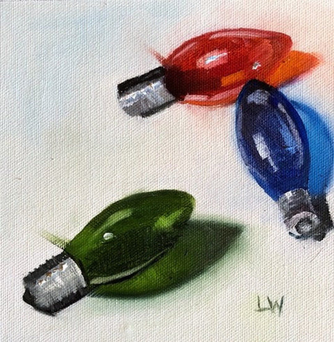 Original Small Still Life Oil Painting - “shine On” 6” X 6” X 1/8 ...