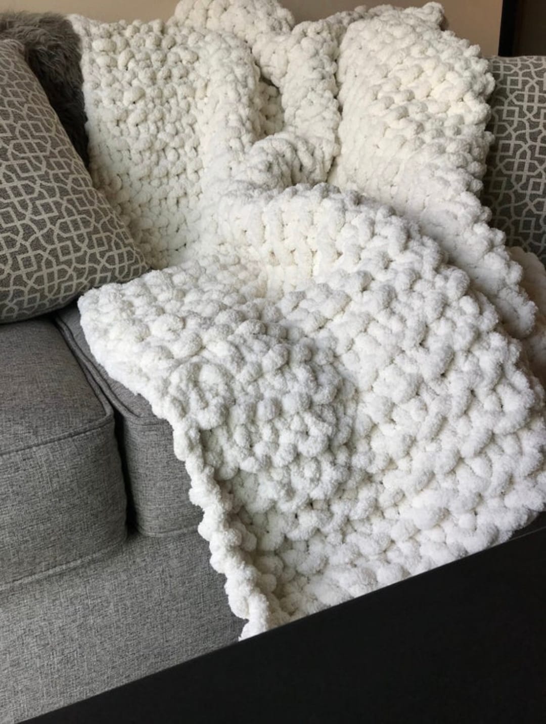 Chunky Knit Blankets - Etsy