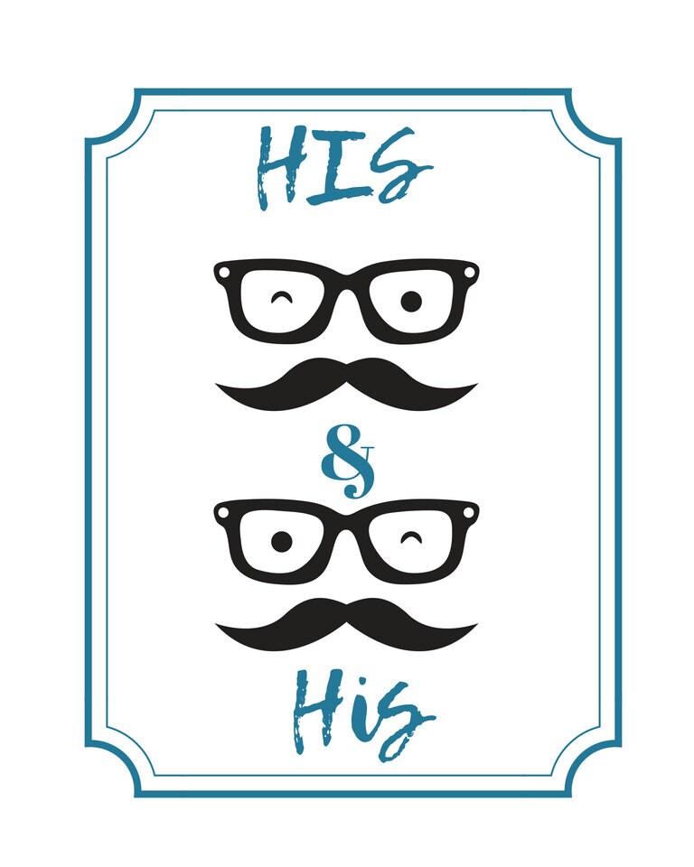 His and His Downloadable Print Wall Artwork - Etsy