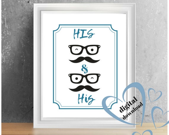 His and His Downloadable Print Wall Artwork | Etsy