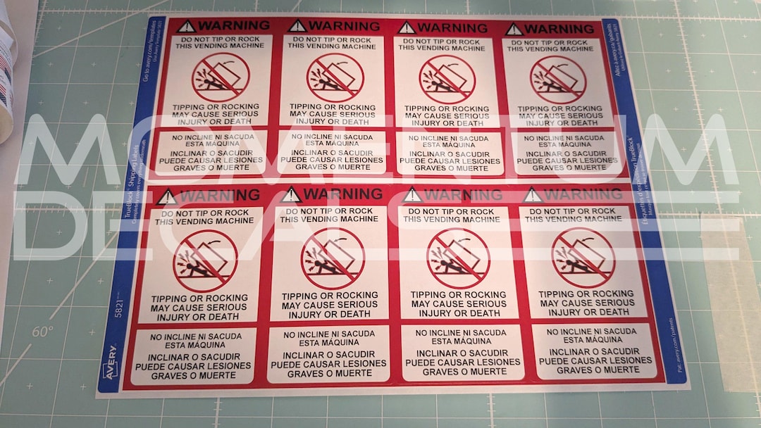 Do Not Tip Warning Sticker for Vending Machines - QTY 8 - Etsy