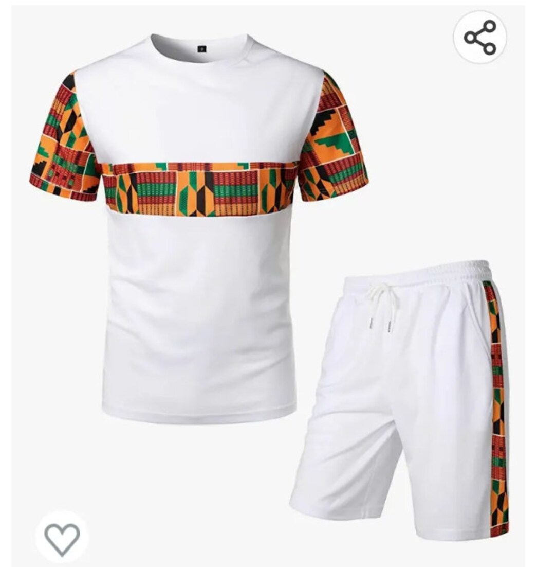 Colorful Ankara T-shirt With Short Set African Men Clothing - Etsy