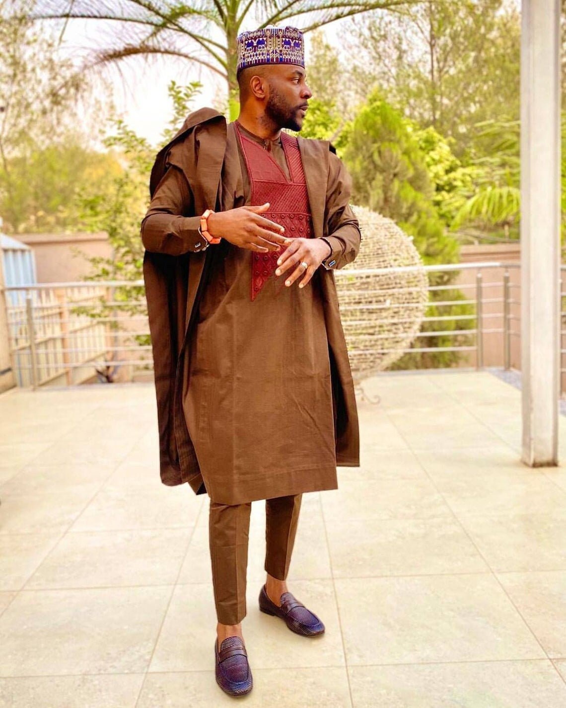 Agbada, African wedding suit, Agbada for men, African Agbada, Robe ...