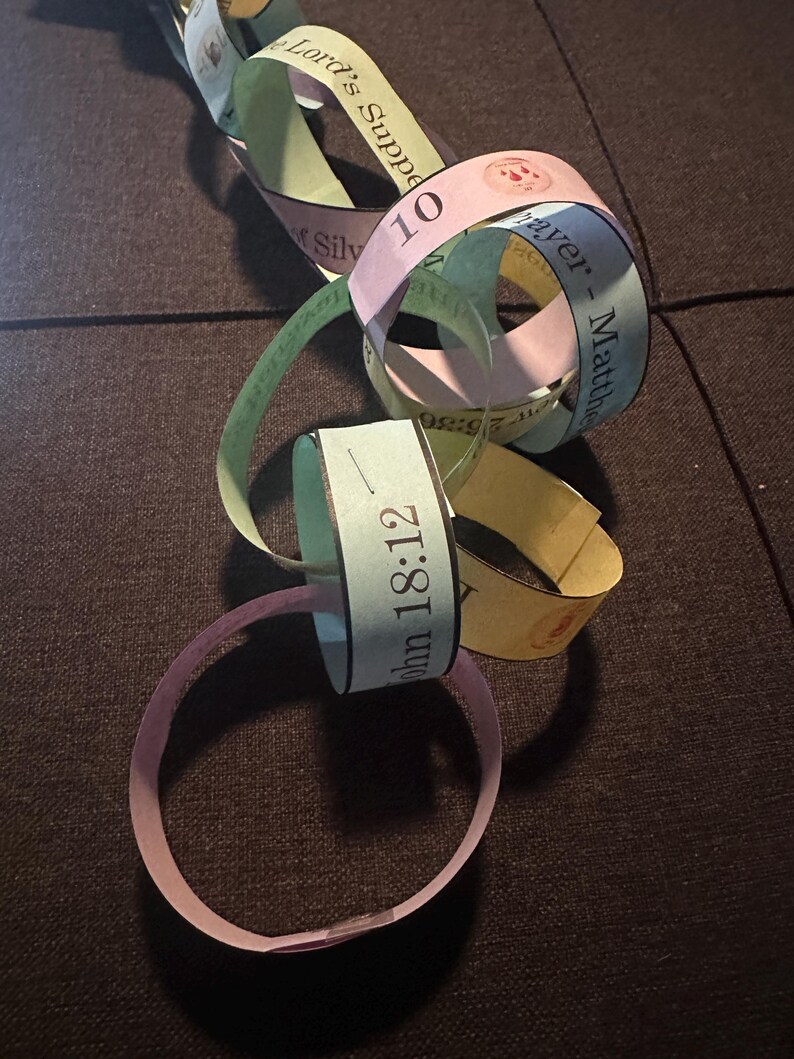 Holy Week Timeline Craft Activity | Easter Bible Story Chain (digital ...