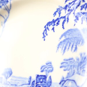 Vintage Arcadia by Myott Staffordshire England Blue Transferware Plate ...