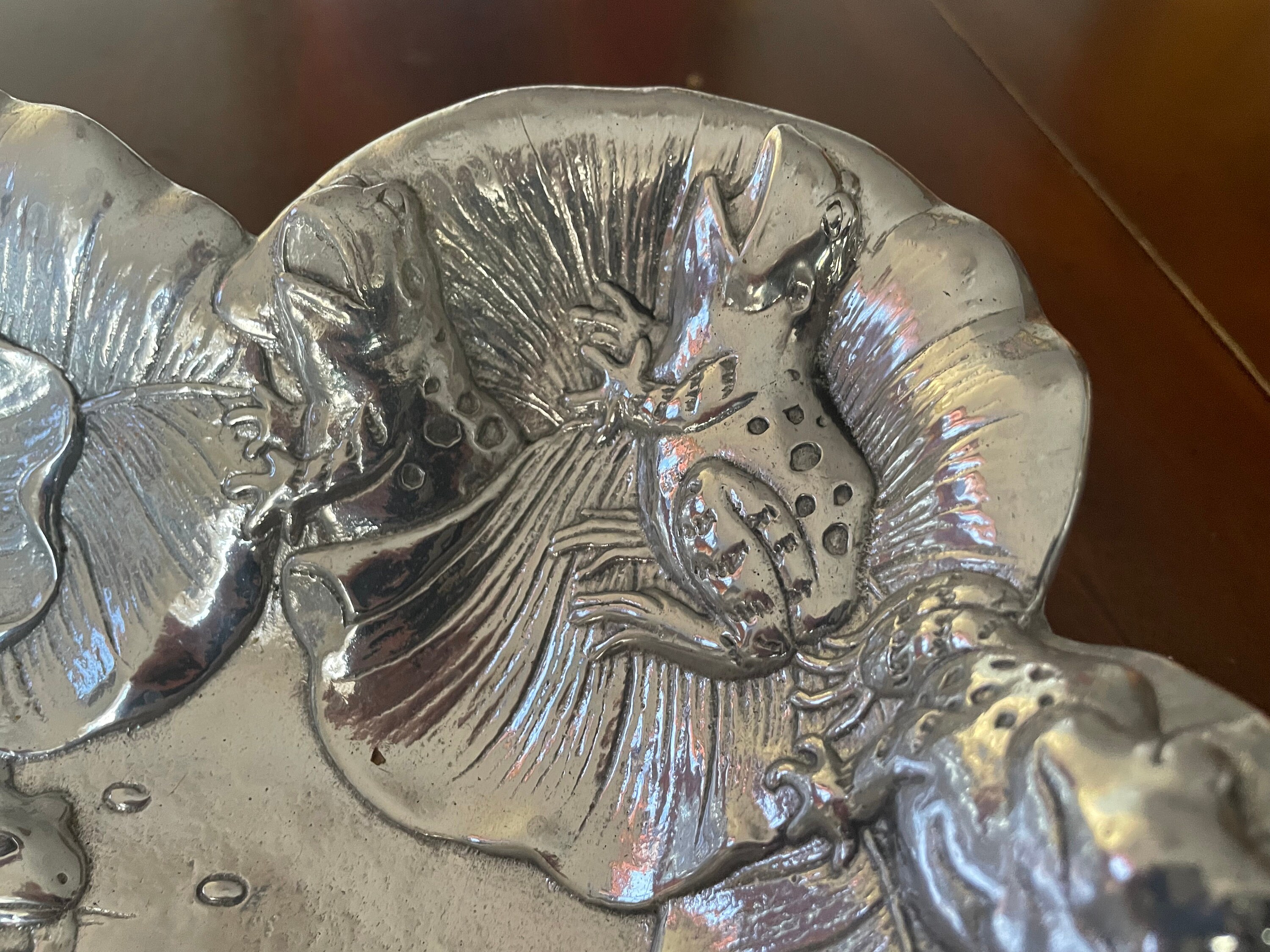 Arthur Court Frogs Lily Pads Bowl Centerpiece Aluminum 1994 Gift - Etsy