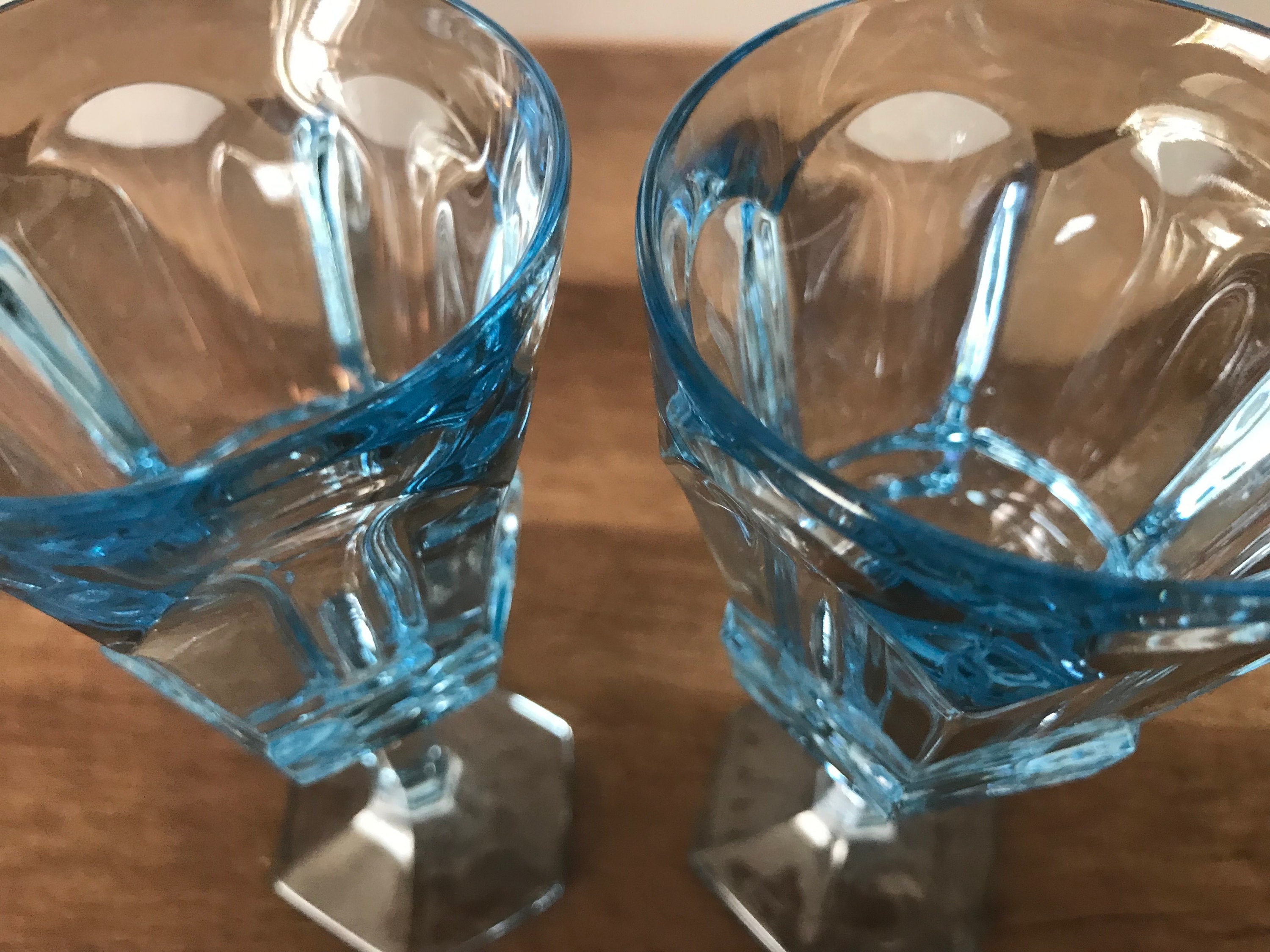 Set of 2 Vintage Forte Crisa Azure Wine Glasses/goblets 1960s - Etsy