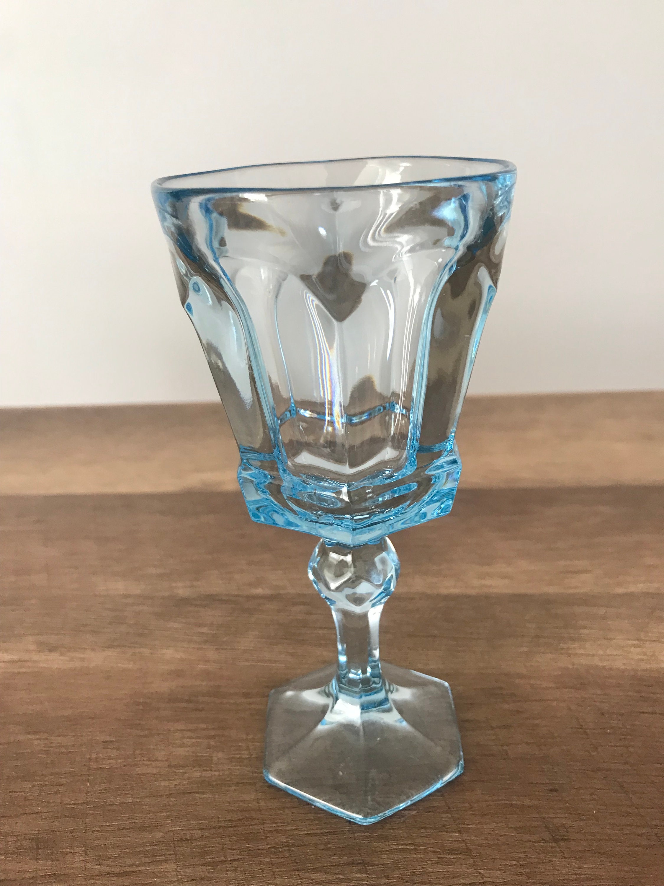 Set of 2 Vintage Forte Crisa Azure Wine Glasses/goblets 1960s - Etsy