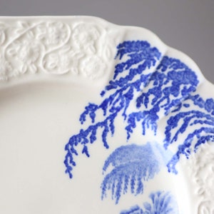 Vintage Arcadia by Myott Staffordshire England Blue Transferware Plate ...