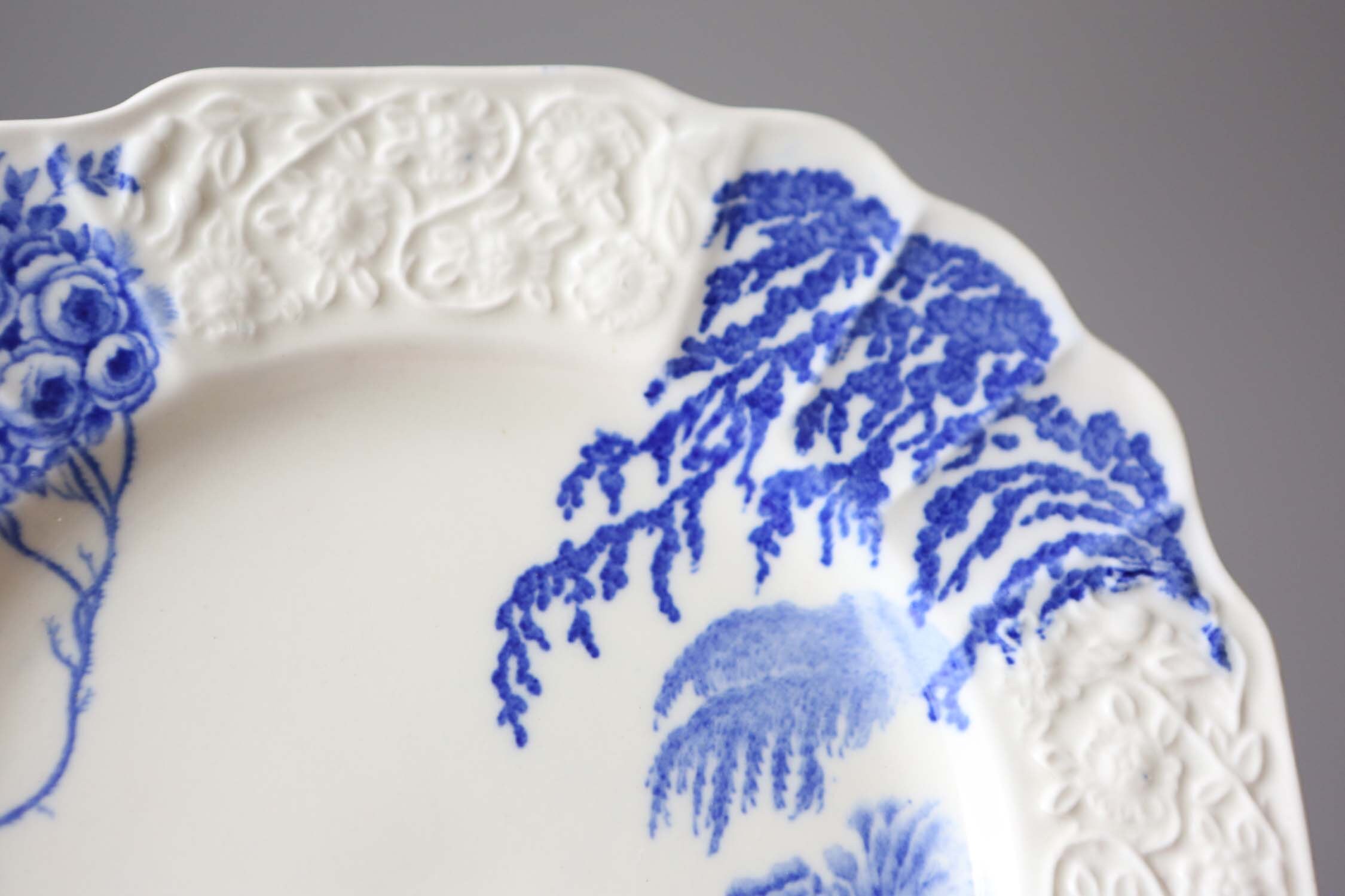 Vintage Arcadia by Myott Staffordshire England Blue Transferware Plate ...