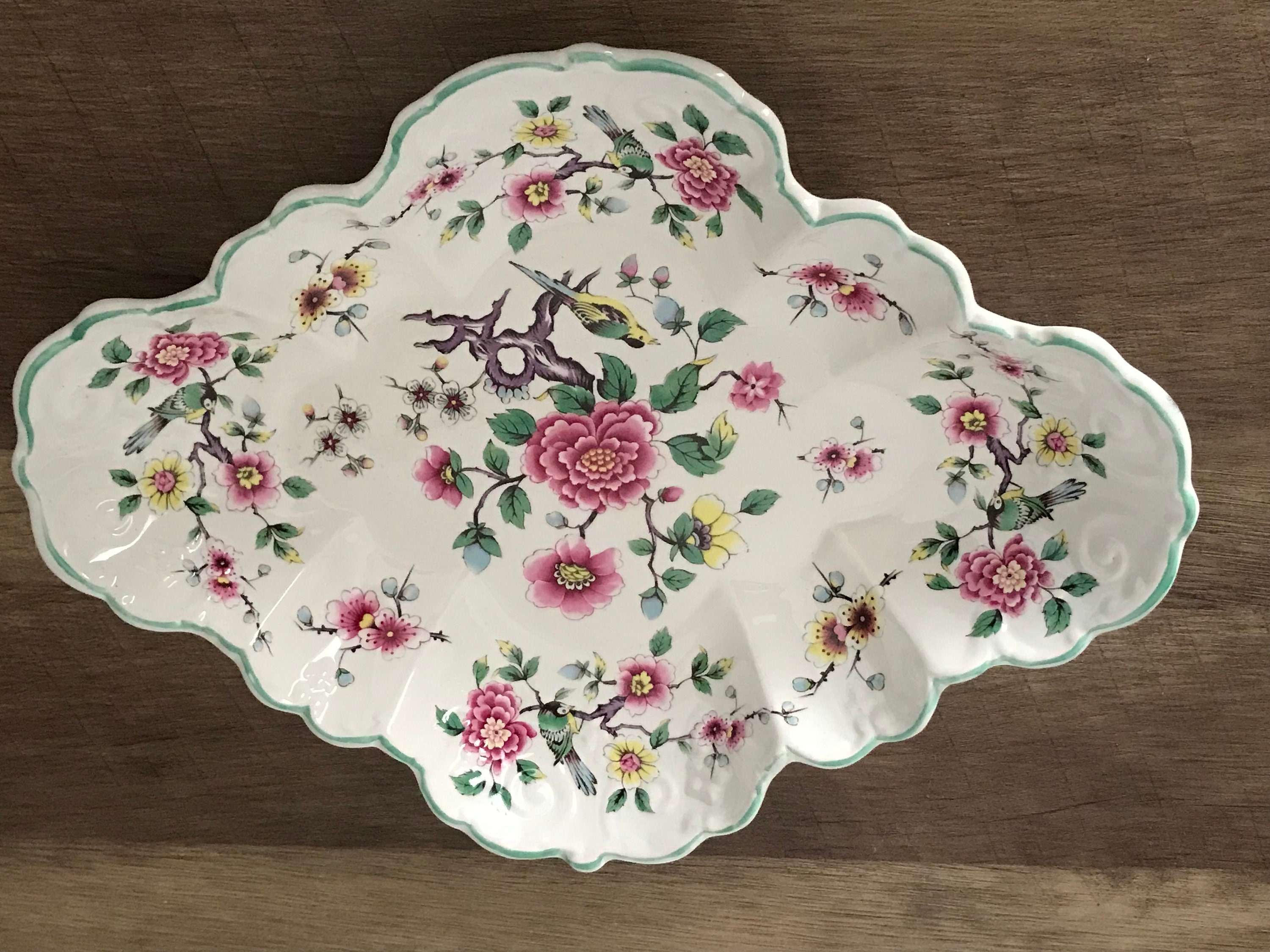 Vintage Old Foley James Kent LTD Staffordshire England Scallop Bowl ...
