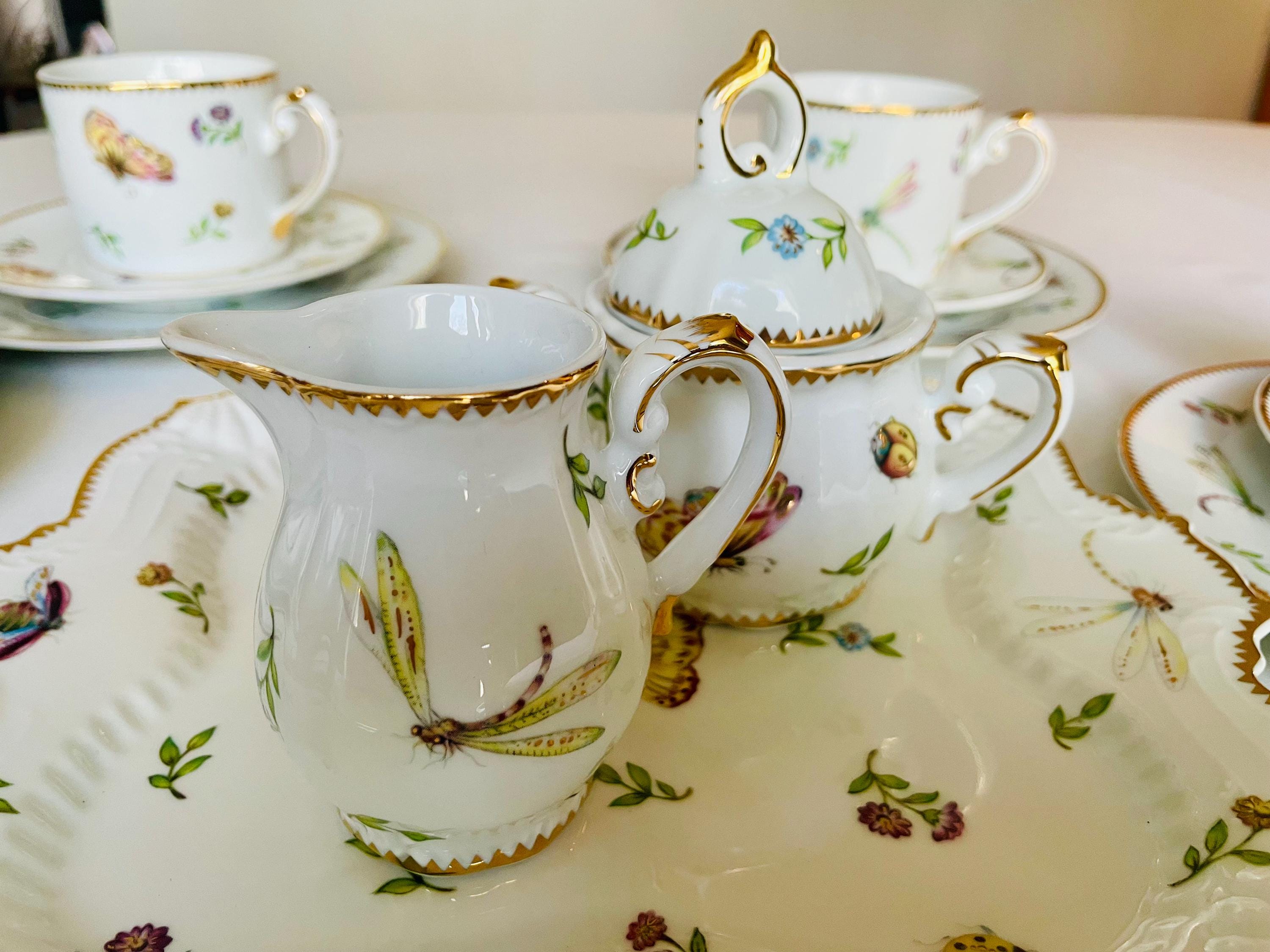 Vintage Godinger "primavera" Porcelain Tea/coffee Set - Etsy