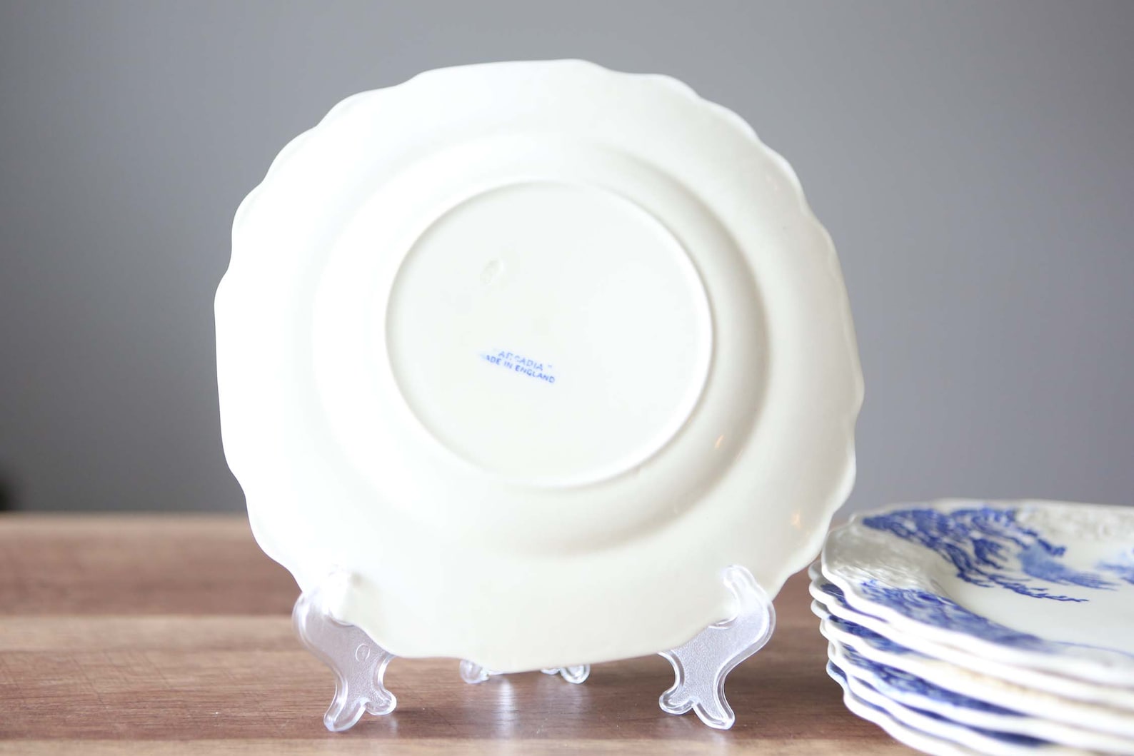 Vintage Arcadia by Myott Staffordshire England Blue Transferware Plate ...