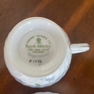 Vintage Royal Adderley Fine Bone China Cup and Saucer Forget Me Not ...