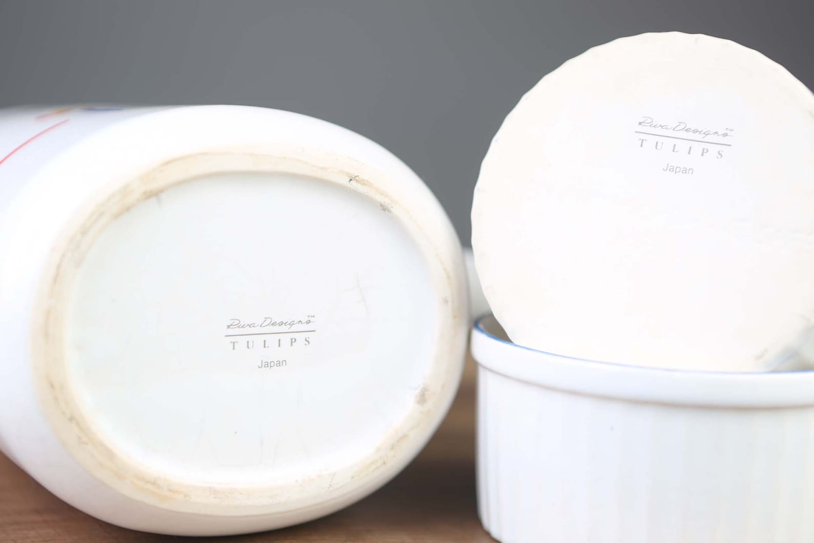 Riva Designs Tulips Pitcher and Two Small Bowl/cookware Ceramic Made in ...