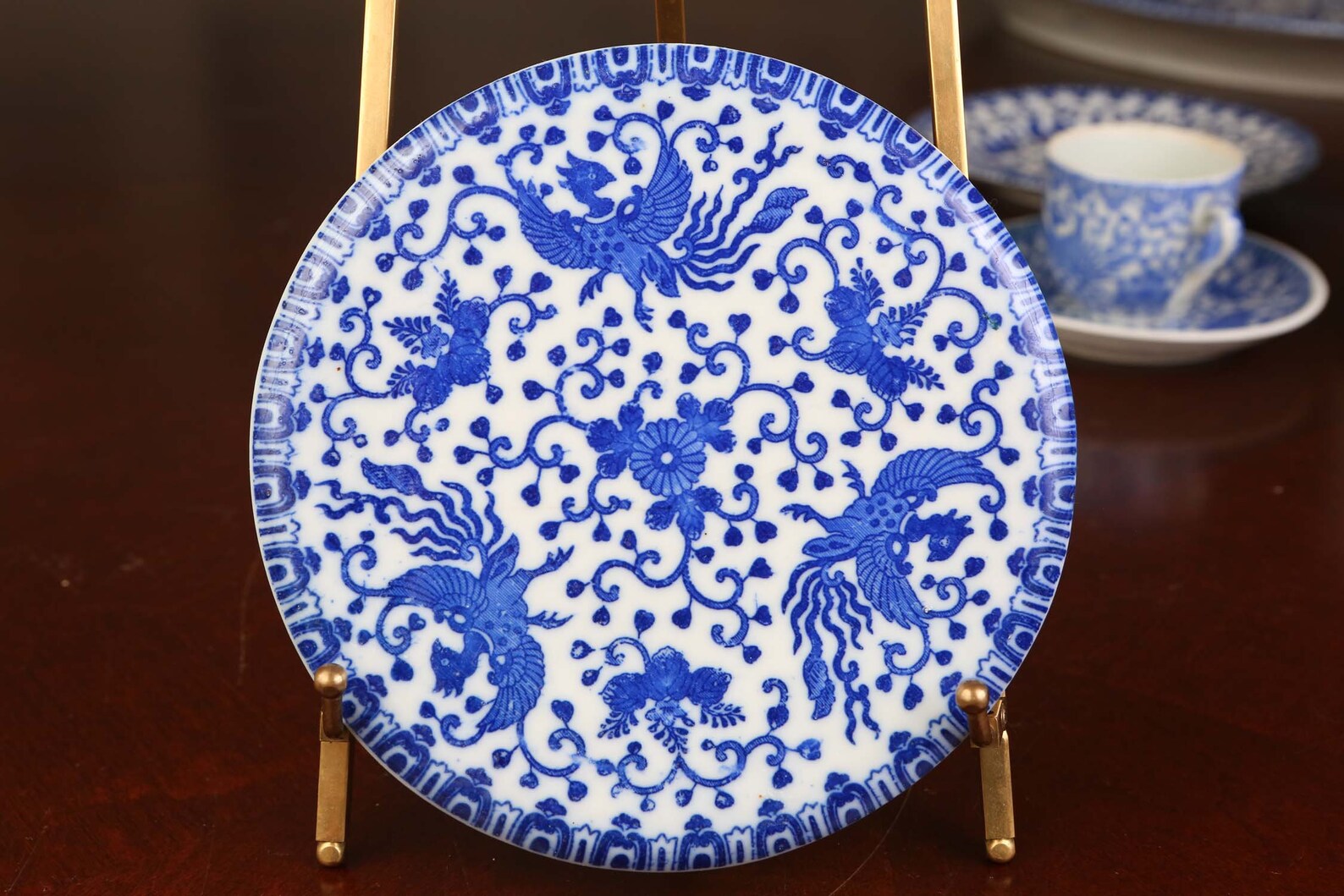 Vintage Blue Phoenix Bird Made in Japan Dinner Plates Sushi Plates ...