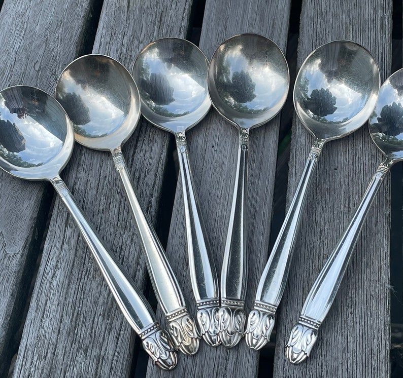 Danish Princess Flatware by Holmes & Edwards, Set of 6 Soup Spoons, Set ...