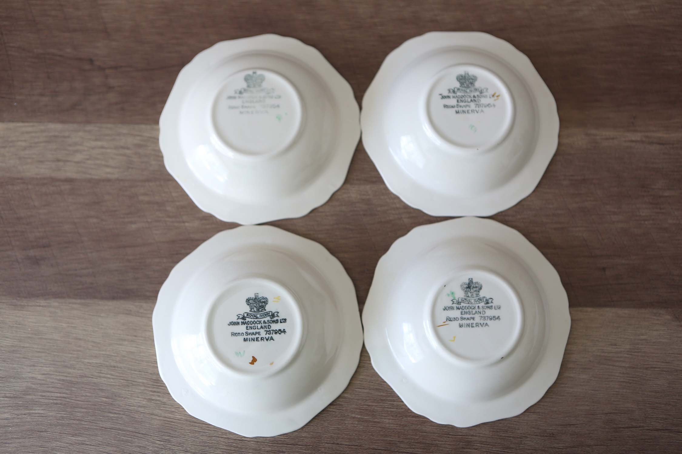 Set of 4 John Maddock & Sons England Minerva Ivory Berry Bowls 737954 ...