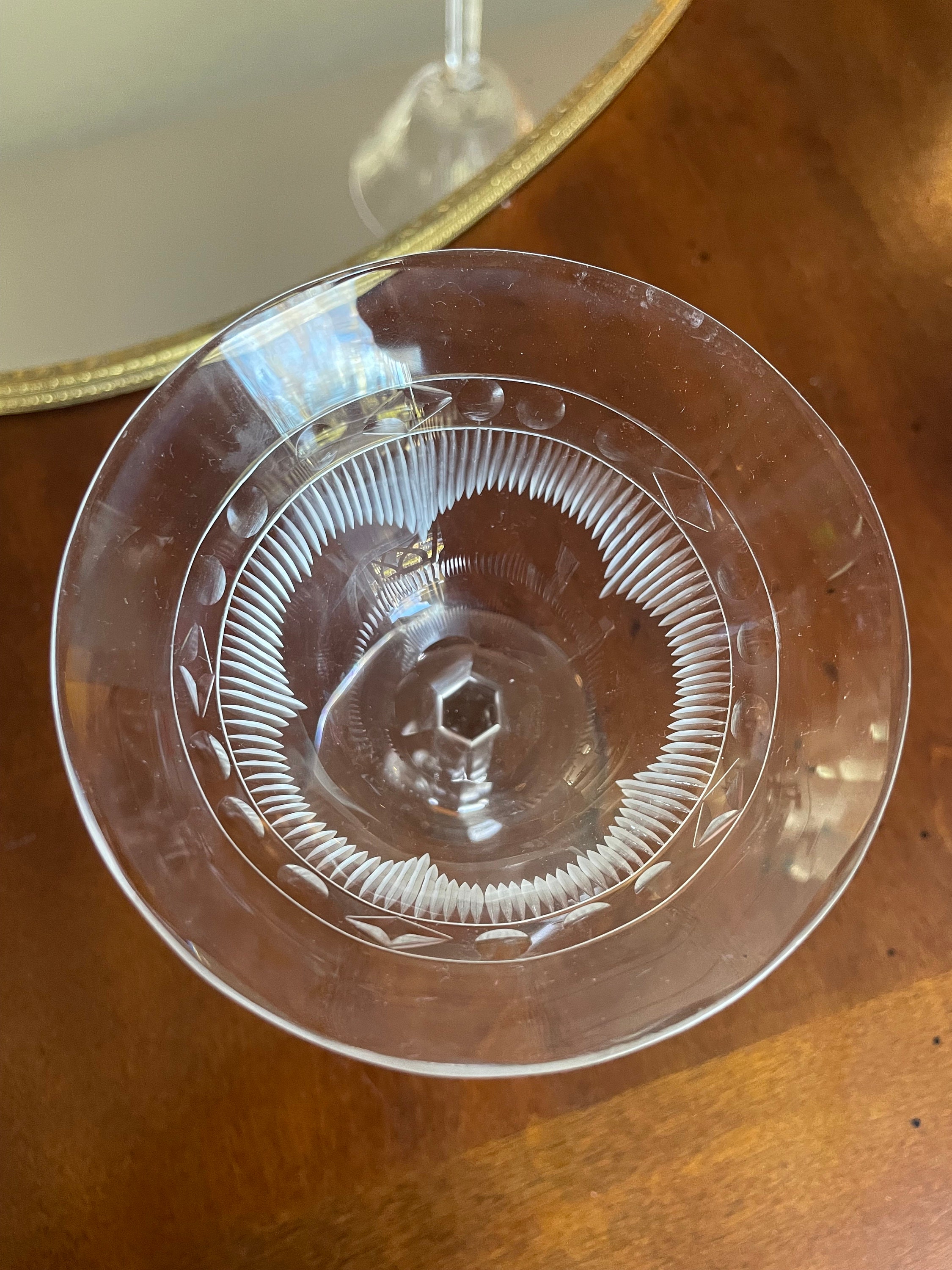 Vintage Circa 1920 1930 Art Deco Champagne Coupe Glasses Set of 2 ...