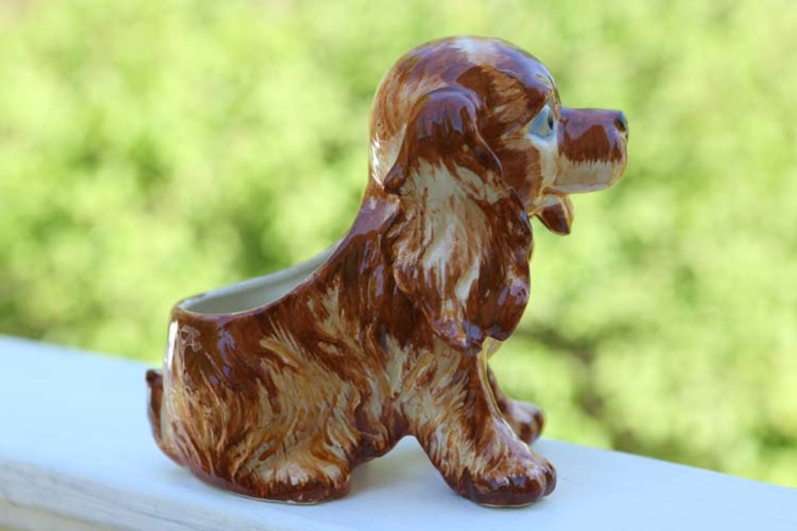 Cocker Spaniel Dog Vintage Pottery Planter Made in Japan - Etsy