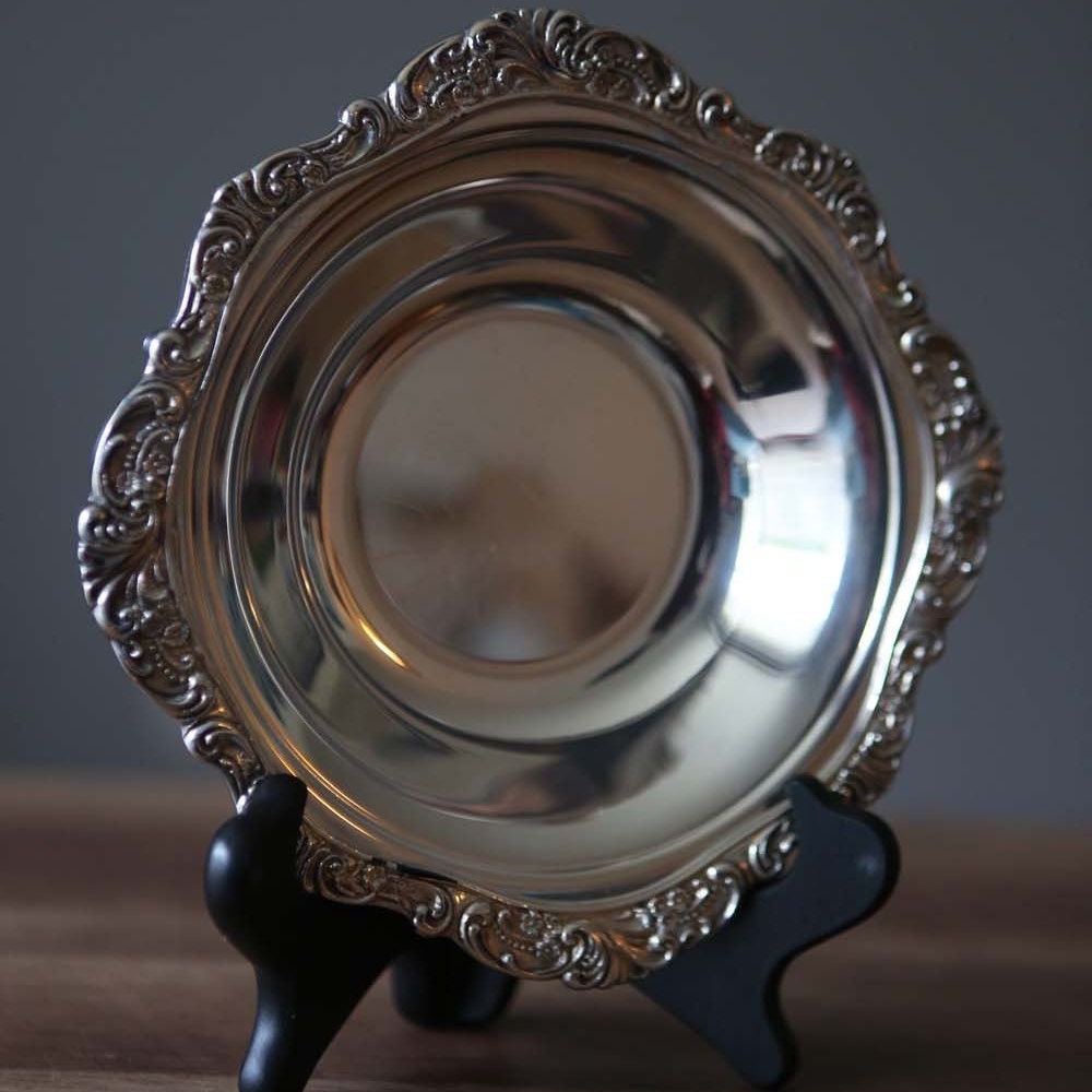 Vintage Wallace Silver Co. Baroque Silverplate Bon Bon Bowl Marked#205 ...