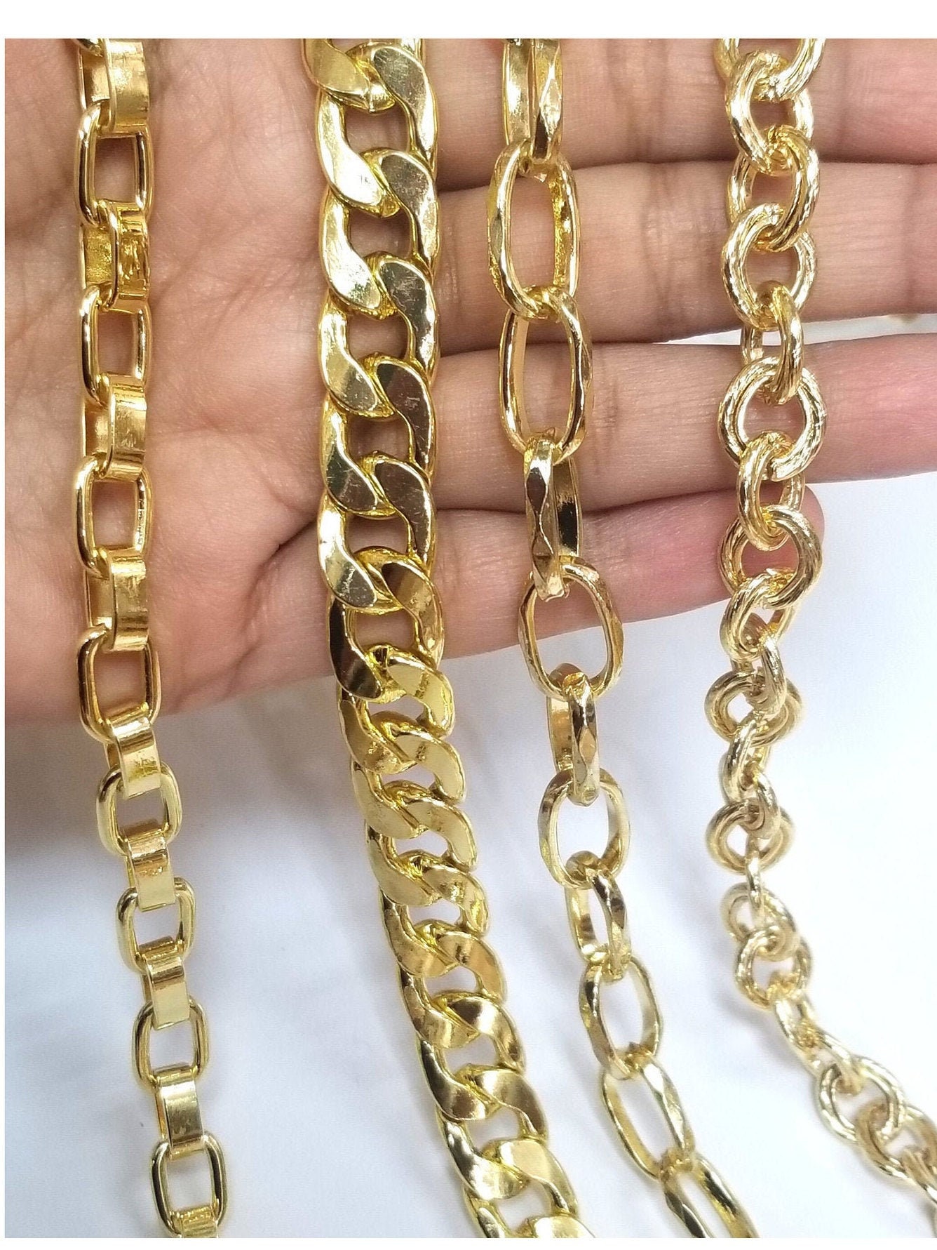 Gold Plated Brass Chains Chunky Brass Chains Chains for - Etsy