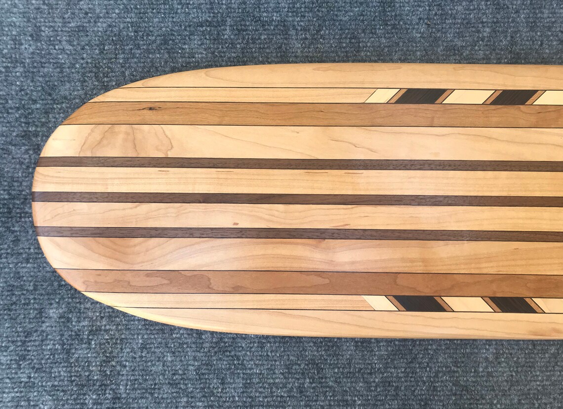 Board 004 Beautiful Handmade 1/4 Scale Wood Longboard Surfboard, 40 X 8 ...