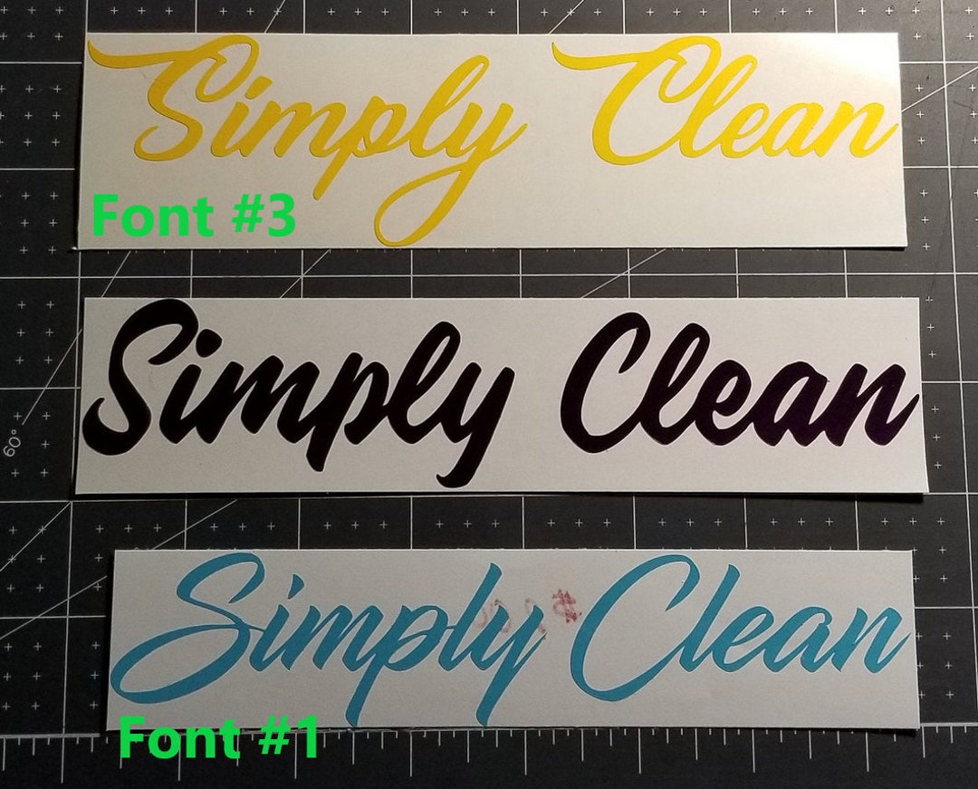 Simply Clean Decal 3 Different Font Choices - Etsy
