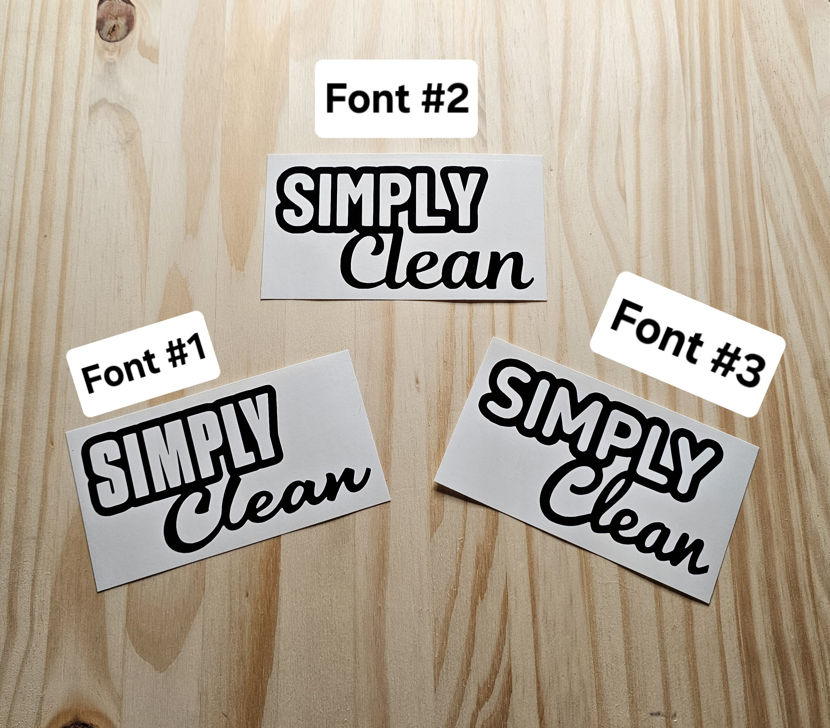 Simply Clean Decal V2 3 Different Font and Size Choices - Etsy