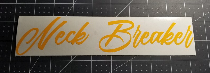 Neck Breaker Decal 3 Different Font Choices - Etsy