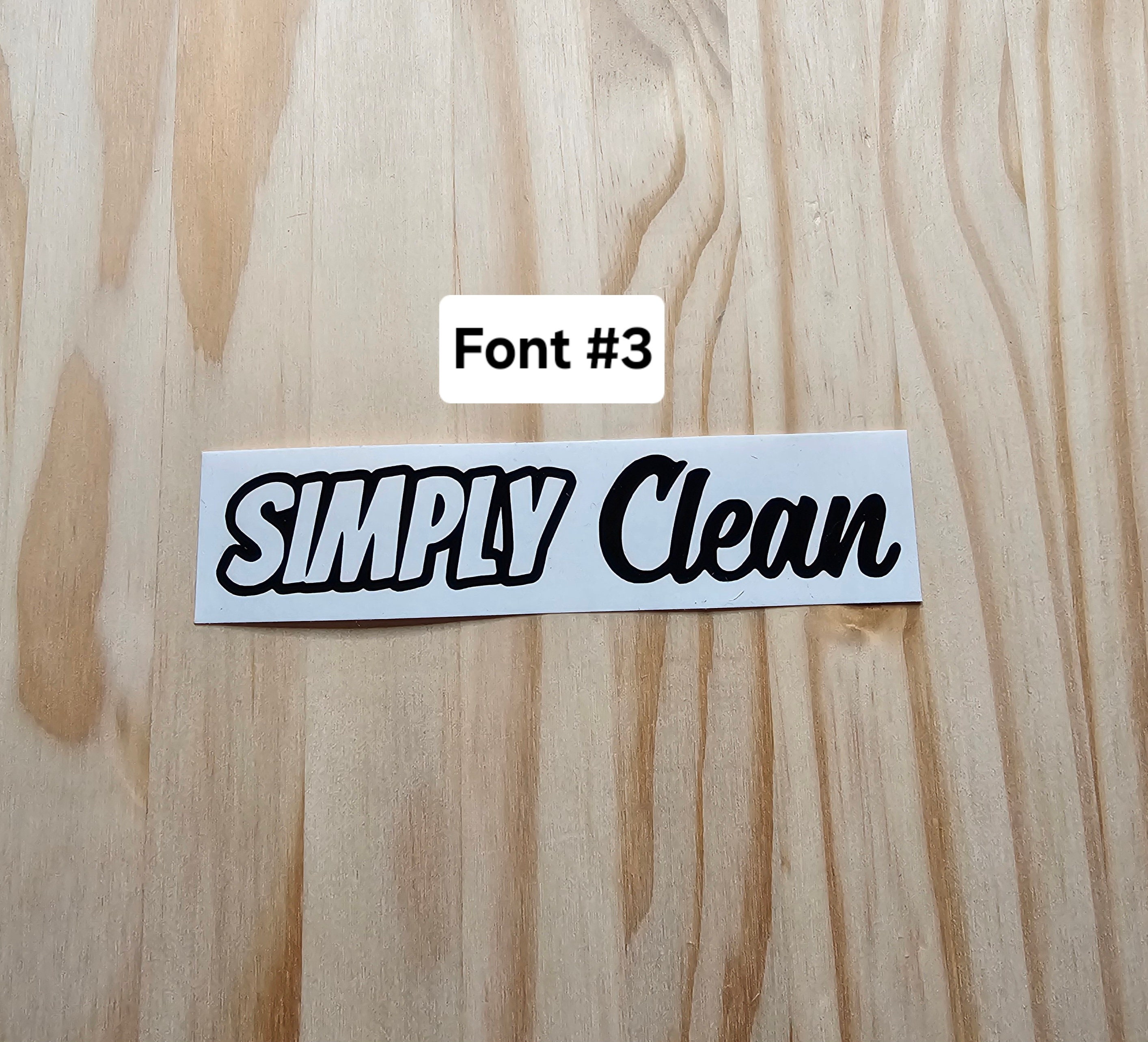 Simply Clean Decal V3 3 Different Font, and Size Choices - Etsy