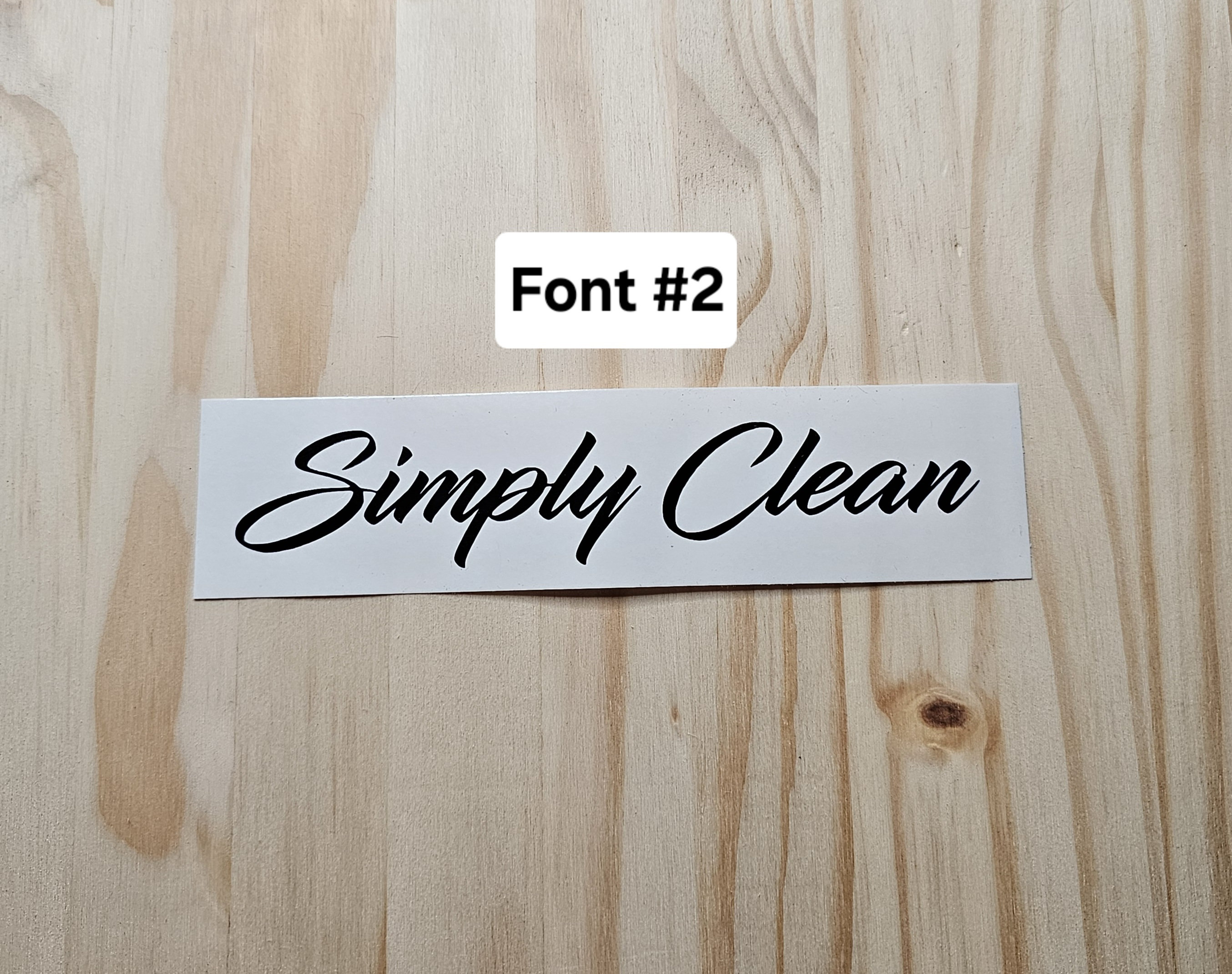 Simply Clean Decal V1 (3 Different Font, and Size Choices) - Etsy